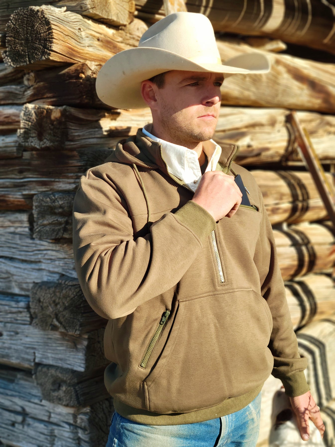 High Country 1/2 Zip Hoodie – Cow Boss Ranchwear