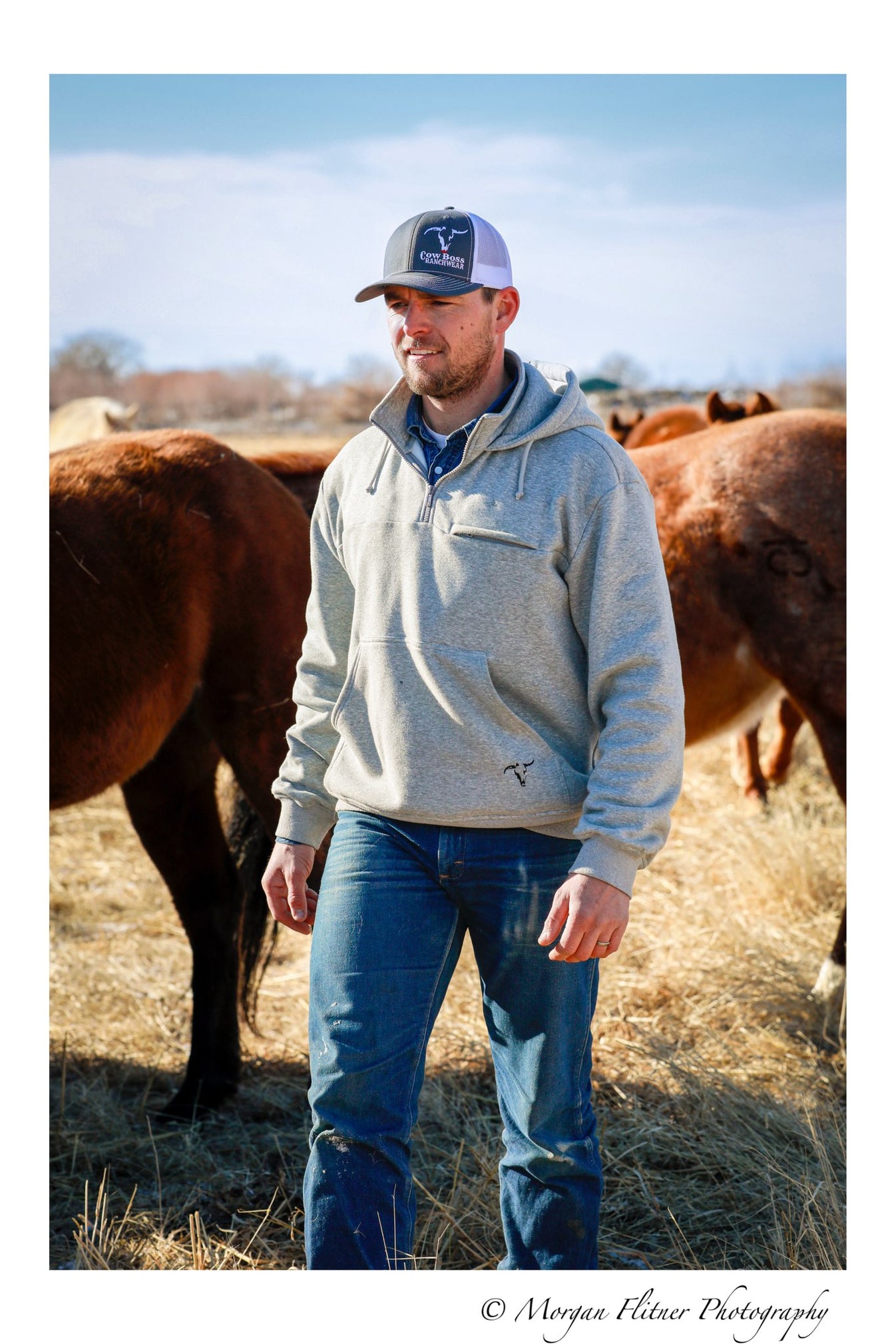 High Country 1/2 Zip Hoodie – Cow Boss Ranchwear